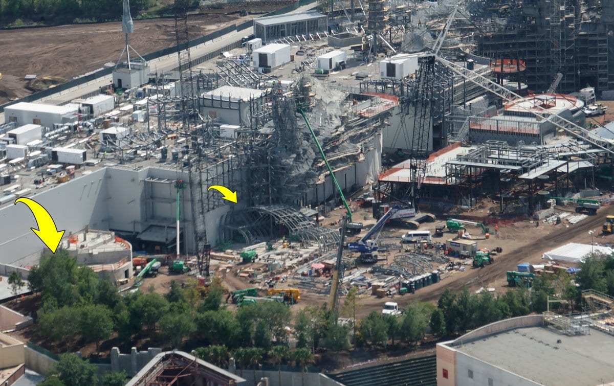 PHOTOS: Millennium Falcon Projection Domes Outside in Galaxy's Edge