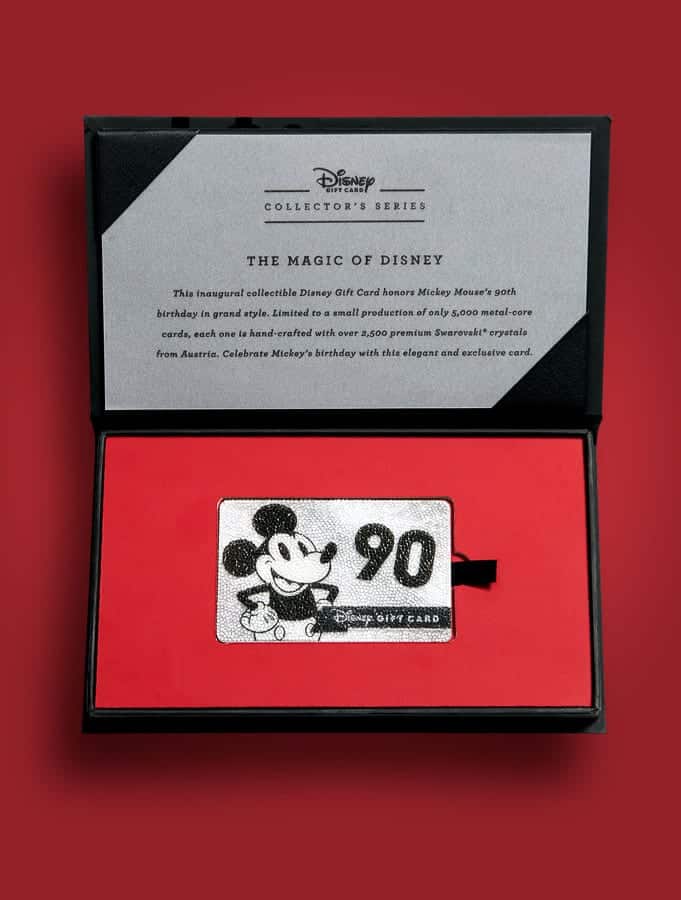 Special Mickey Mouse 90th Disney Gift Cards Coming in December