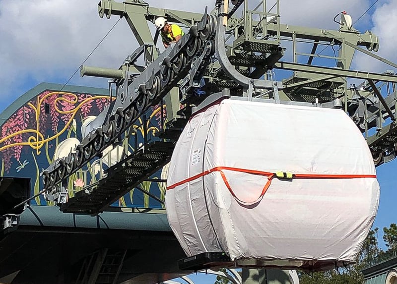 Disney Skyliner Gondolas Put on Line and Tested - Update January 2019