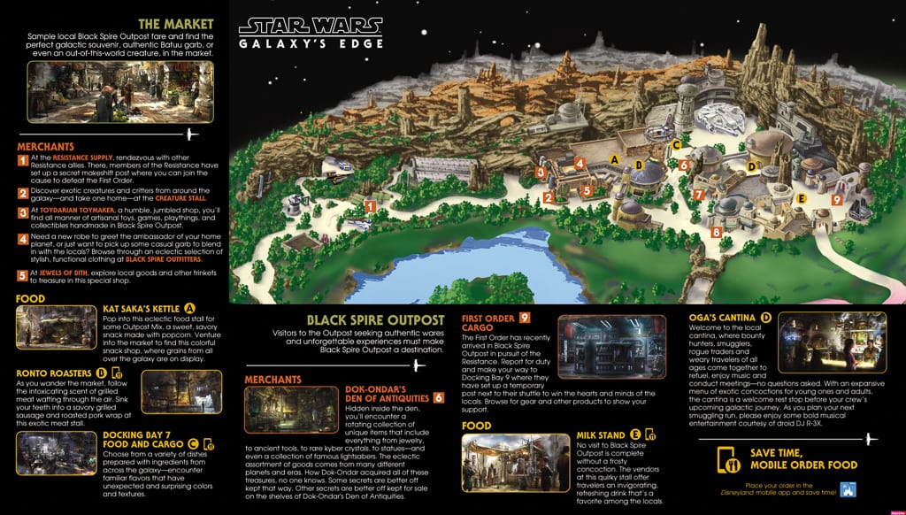 Star Wars: Galaxy's Edge Map and New Disneyland Guidemap Debut