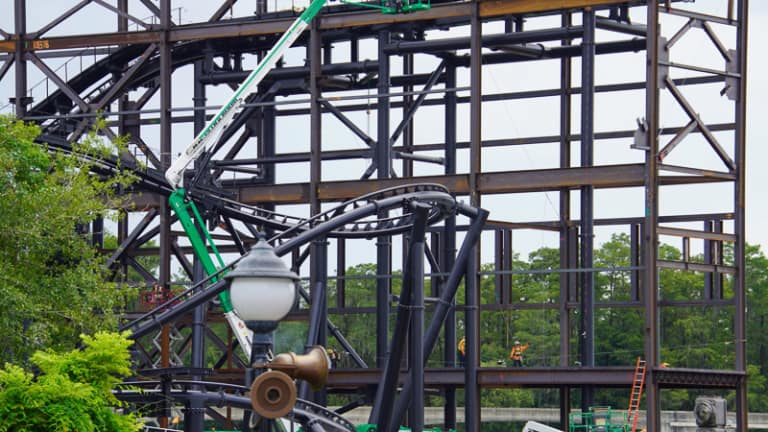 TRON Roller Coaster Construction Update February 2020