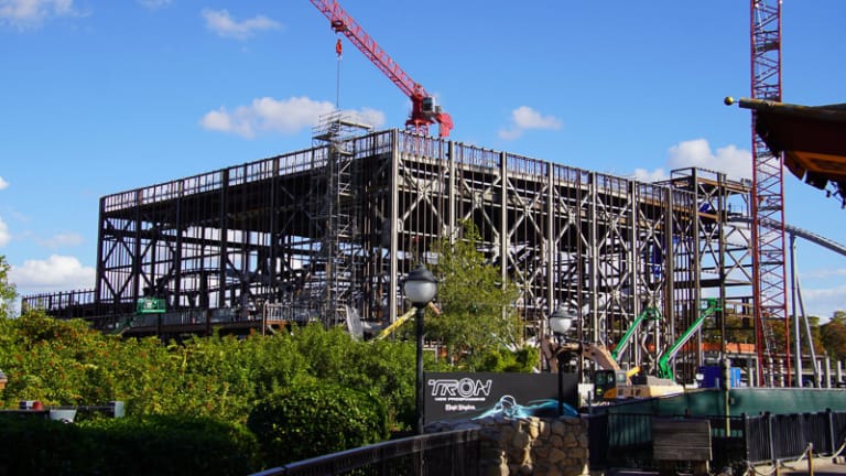 TRON Roller Coaster Construction Update February 2020