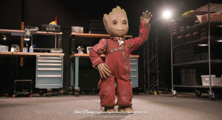 Disney Imagineering Creates Walking Groot Animatronic Figure