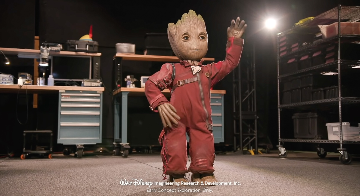 Disney Imagineering Creates Walking Groot Animatronic Figure
