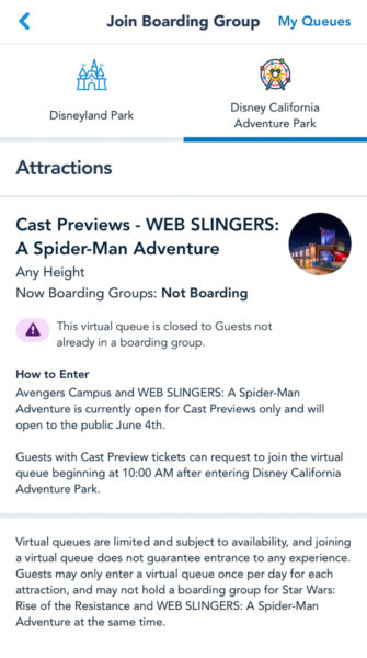 WEB SLINGERS: A Spider-Man Adventure Virtual Queue | How to Use