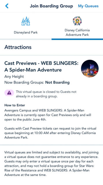 WEB SLINGERS: A Spider-Man Adventure Virtual Queue | How to Use