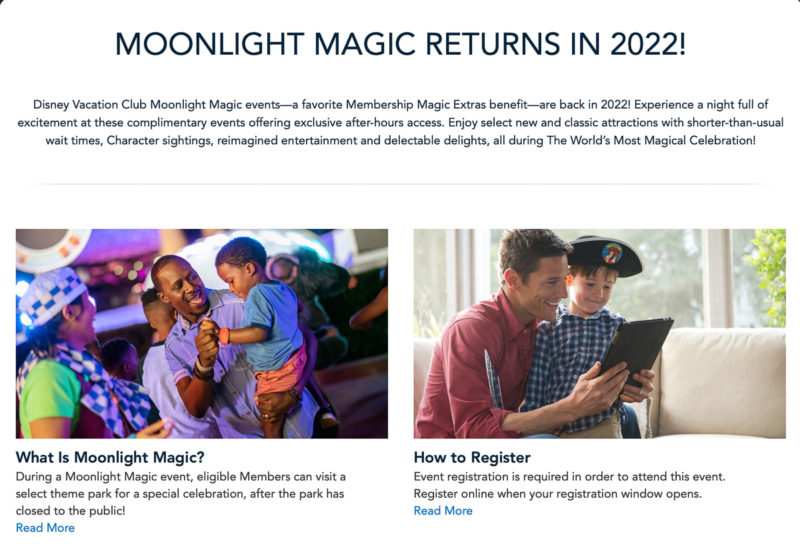 2022 Moonlight Magic Disney Vacation Club Event Dates and Best Tips
