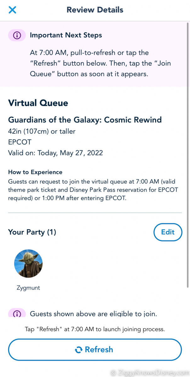 How to Ride Guardians of the Galaxy: Cosmic Rewind | Virtual Queue ...